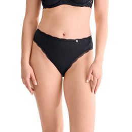 LISCA Damen Slip "4er Pack Damen Slip Everyday", Gr. XL, schwarz, Obermaterial: 75% Baumwolle CO. 15% Polyamid PA. 10% Elasthan EL., Unterhosen