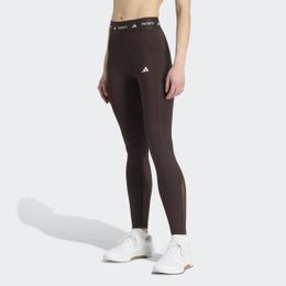 Damen Trainingstights "TF STASH 1/1 L", braun, Gr. M, adidas Performance, Obermaterial: 73% Polyester, 27% Elasthan, Hosen