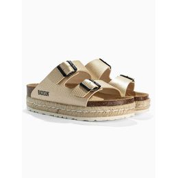 BACKSUN Pantoletten "Gwana" in Gold - 65% | Gr&ouml;&szlig;e 36 | Damen-pantoletten
