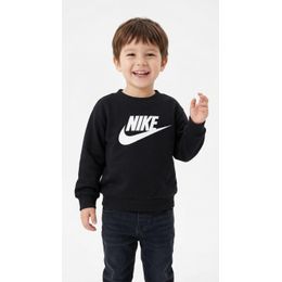Nike Sportswear Jungen Sweatshirt "NKN FRENCH TERRY CREW", schwarz, Gr. 116, Obermaterial: 60% Baumwolle, 40% Polyester, Sweatshirts, mit