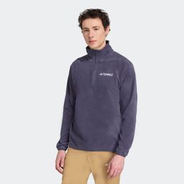 adidas terrex Herren Fleecepullover "MULTI ESSENTIALS 1/2 ZIP FLEECEOBERTEIL", lila, Gr. XL, Obermaterial: 100% Polyester, Sweatshirts, mit