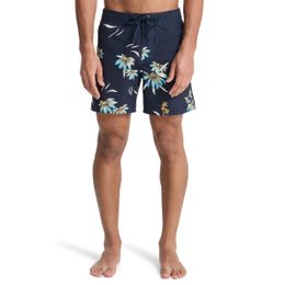 Quiksilver Herren Badeshorts "EVERYDAY HALF JAM 16", blau, Gr. 38, bedruckt, Web, Polyester, Badehosen, schnell trocknendes Material, mit normaler