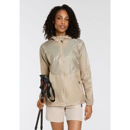 CMP Damen Regenjacke, beige, Gr. 48, Obermaterial: 100% Polyamid, Jacken, Regenjacke mit versiegelten N&auml;hten