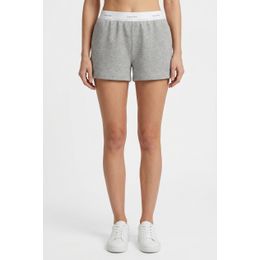 Damen Shorts, Calvin Klein Underwear, Gr. XL, grau, Web, Obermaterial: 100% Baumwolle, meliert, Hosen, Regular fit elastischem Bund