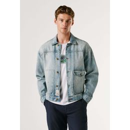 Pepe Jeans Herren Funktionsjacke "light jacket MILO"12oz blau rigid denim, Gr. L, 100% Baumwolle, Jacken