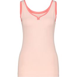 alife and kickin ALIFE & KICKIN Damen T-Shirt, rosa, Gr. XL, 95% Baumwolle, 5% Elasthan, Shirts, Tailliert geschnitten mit Kontrastpaspel und V-Ausschnitt