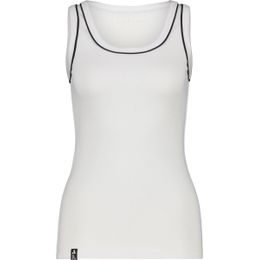 alife and kickin ALIFE & KICKIN Damen T-Shirt, wei&szlig;, Gr. L, 95% Baumwolle, 5% Elasthan, Shirts, Achselshirt in Ripp-Optik mit Kontrastpaspel