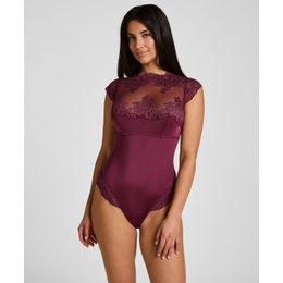 Hunkem&ouml;ller HUNKEM&Ouml;LLER Damen Body "Body Rosie", lila, Gr. M, 84% Polyamid, 16% Elasthan, Bodys