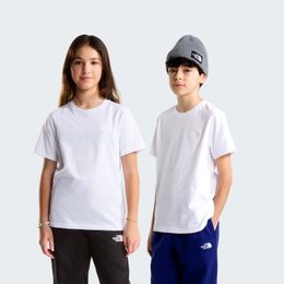 The North Face Kinder T-Shirt "TEEN EVOLUTION SIMPLE DOME S/S TEE"tnf wei&szlig;, Gr. M, Obermaterial: 60% Baumwolle, 40% Polyester, Shirts
