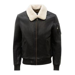 RICANO Herren Bomberjacke "Lederjacke M-Bomber", schwarz, Gr. 4XL, Obermaterial: 100% Lammnappaleder LANA. Futter: 100% Baumwolle CO., Jacken,