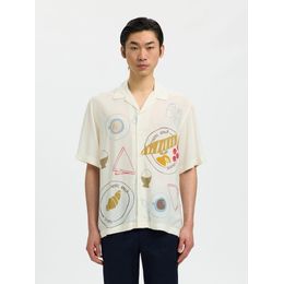 Selected Button Up Shirt male size XXL Light blue / Mustard / Red / White