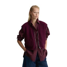 Marc O'Polo Damen Sweatweste "aus recyceltem Polyester"mahagony jam, Gr. M, MARC O'POLO DENIM, unifarben, Obermaterial: 100% Polyester, Westen