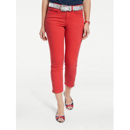 Heine Damen 3/4-Hose, rosa, Gr. 21, unifarben, 98% Baumwolle, 2% Elasthan, Miedereinsatz:15% Elasthan, 85% Polyamid, Hosen