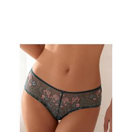 Lascana Damen Stringpanty "Maria", Gr. 48, bunt, Mesh, Spitze, Obermaterial: 76% Polyamid, 21% Polyester, 3% Elasthan, Unterhosen, mit Blumen aus