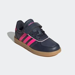 M&auml;dchen Sneaker "BREAKNET SLEEK KIDS", adidas Sportswear, Gr. 34, rosa, Synthetik, Schuhe, inspiriert vom Design des adidas handball spezial
