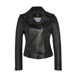 RICANO Damen Bikerjacke "Lederjacke Maja", schwarz, Gr. L, Obermaterial: 100% Lammnappaleder LANA. Futter: 100% Polyester PES., Jacken, Handgefertigt