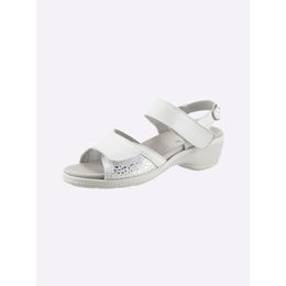 Classic Basics Damen Sandalette, Gr. 40, wei&szlig;, Glattleder, Schuhe