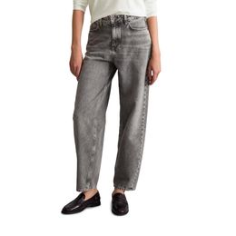 Marc O'Polo Damen 5-Pocket-Jeans, grau, Gr. 29, MARC O'POLO DENIM, Denim/Jeans, Obermaterial: 100% Baumwolle, Jeans, Model Stine barrel cropped aus reiner