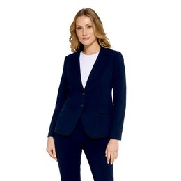BETTY & CO BETTY & CO Damen Longblazer "Damen mit Taschen", blau, Gr. 34, Obermaterial: 59% Polyester, 37% Viskose, 4% Elasthan. Futter: 100% Polyester, Blazer,