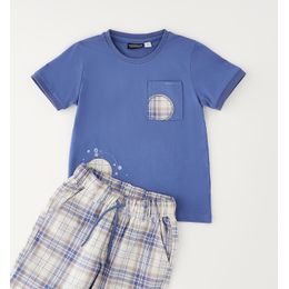 sarabanda M&auml;dchen Shorts "BABY BOY SUMMER SET", blau, Gr. 80, 100% Baumwolle, Hosen