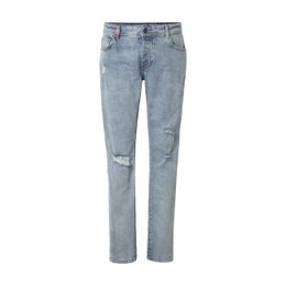 2Y Premium Herren Slim-fit-Jeans "2Y Premium Destroyed Slim Fit Denim"midblau, Gr. 31, unifarben, 98% Baumwolle, 2% Elasthan, Jeans