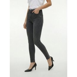 Topshop Damen Skinny-fit-Jeans "TSJONI HR SKINNY DNM JEANS BLW NOOS", grau, Gr. 26, leichte Abriebeffekte, Denim/Jeans, Obermaterial: 72% Baumwolle,