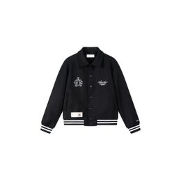 Herren Collegejacke "Another Cotton Lab Another College Jacket", schwarz-wei&szlig;, Gr. XL, ANOTHER COTTON LAB, 80% Polyester, 20% Wolle, Jacken