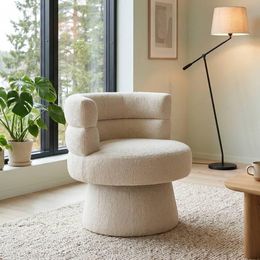 Pharao24.de Sessel Wohnzimmersessel in Offwhite drehbar