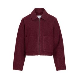Vila Damen Kurzjacke "VIJADAS ZIPPER JACKET - NOOS", rot, Gr. 40, unifarben, Web, Obermaterial: 100% Polyester, Jacken, Kunstfaser