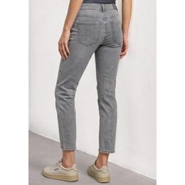 Street One Damen Slim-fit-Jeanslight grau random washed, Gr. 33, unifarben, Jeans, 63% Baumwolle, 25% Polyester, 10% Viskose, 2% Elasthan, Jeans,