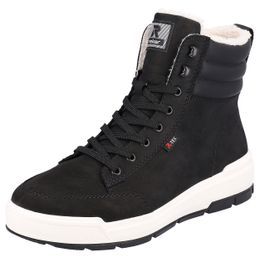 RIEKER SPORT Herren Winterboots, Gr. 47, schwarz, Leder, Schuhe, Stiefelette, Schn&uuml;rboots mit TEX-Membran