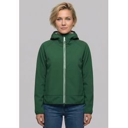 Derbe Damen Softshelljacke "Peutby", gr&uuml;n, Gr. 42, Obermaterial: 100% Polyester. Innenmaterial: 100% Polyester, Jacken, wasserabweisend, winddicht,