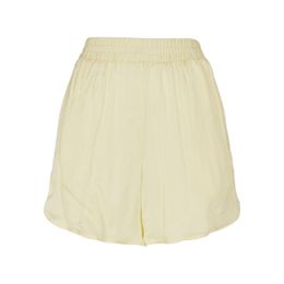 Urban Classics Damen Shorts "Urban Classics Damen Ladies Viscose Satin Resort Shorts"softgelb, Gr. M, unifarben, 100% Viskose, Hosen