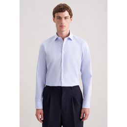 Seidensticker Herren Businesshemd "Schwarze Rose", blau, Gr. M, unifarben, 100% Baumwolle, Hemden, Slim 1/1 Kentkragen Uni