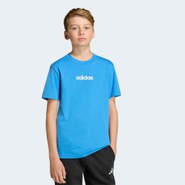 M&auml;dchen T-Shirt "J LIN TEE 160"ray blau, wei&szlig;, Gr. 164, adidas Sportswear, Obermaterial: 100% Baumwolle, Shirts, f&uuml;r Kinder, mit Rundhalsausschnitt,