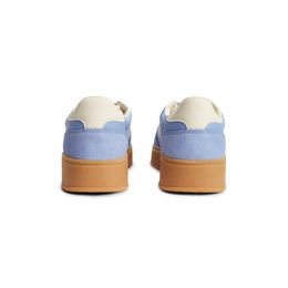 Tommy Jeans Damen Plateausneaker "THE GREENWICH EDGE MAX", Gr. 40hellblau, wei&szlig;, Leder, Lederimitat, Veloursleder, unifarben mit Farbeinsatz, Schuhe,
