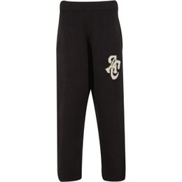 Damen Stoffhose "Another Cotton Lab Another Set Knit Pant", schwarz, Gr. M, ANOTHER COTTON LAB, 100% Baumwolle, Hosen