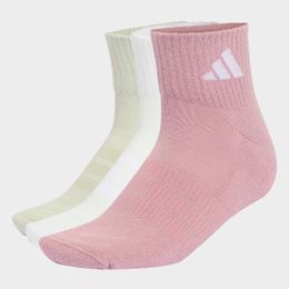Damen Funktionssocken "CUSHIONED SPORTSWEAR ANKLE 3ER-PACK", adidas Performance, Gr. Smagic mauve, wei&szlig;, halo gr&uuml;n, wei&szlig;, Obermaterial: 57%