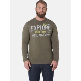 Jan Vanderstorm Herren T-Shirt "Langarmshirt ELION", gr&uuml;n, Gr. L, Obermaterial: 100% Baumwolle CO., Shirts
