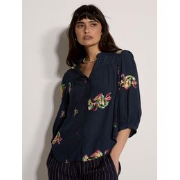 Apricot Damen Blusentop "Bluse mit Blumen- und Paisley-Muster", blau, Gr. 38, gemustert, gewebt, Obermaterial: 63% Viskose CV. 37% Polyester PES.,