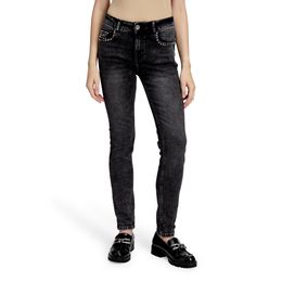 Betty Barclay Damen Slim-fit-Jeans "Damen mit Waschung", blau, Basic, Gr. 42, Denim/Jeans, Obermaterial: 56% Baumwolle, 30% Viskose, 12% Polyester,