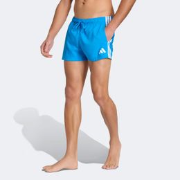 Herren Badeshorts "3-STREIFEN, 3 ZOLL", blau, Gr. L, adidas Performance, Obermaterial: 100% Polyester, Badehosen