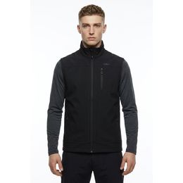 CMP Herren Softshellweste "MAN VEST", schwarz, Gr. 48, unifarben, Web, Obermaterial: 96% Polyester, 4% Elasthan, Westen, mit Brusttasche,
