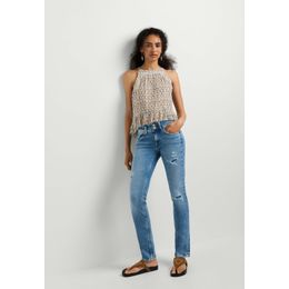 Pepe Jeans Damen Slim-fit-Jeans "slim fit jeans SLIM JEANS LW VENUS", blau, Gr. 29, 90% Baumwolle, 8% Polyester, 2% Elasthan, Jeans