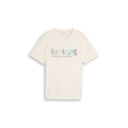 Tom Tailor T-Shirt Herren Gr&ouml;&szlig;e L creme / saphir / pastellblau