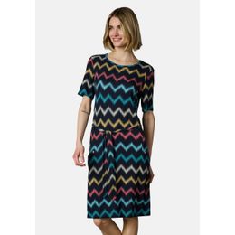 Ragwear Damen Sommerkleid "Taggiana Print YOUMODO", bunt, Gr. XXL, Material: 95% Viskose, 5% Elasthan, Kleider, Damen Midikleid mit Taillenband und