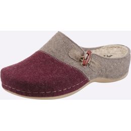 Classic Basics Damen Pantoffel, Gr. 37, rot, Filz, Basic, Schuhe