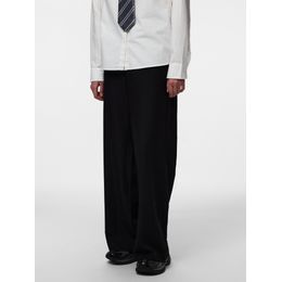 Pieces Damen Schlupfhose "PCBOSELLA HW WIDE PANTS NOOS BC"schwarz, Gr. XS, unifarben, Web, Obermaterial: 79% Polyester, 16% Viskose, 5% Elasthan,