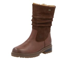 Remonte Damen Winterstiefel, Gr. 40, braun, Leder, Schuhe, Stiefel mit TEX-Membrane und slouchy Schaft