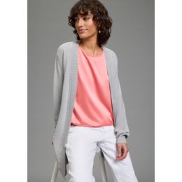 Laura Scott Damen Strickjacke, grau, Basic, Gr. 40, unifarben, Feinstrick, Obermaterial: 100% Baumwolle, Strickjacken, leichte &Uuml;bergangsjacke mit